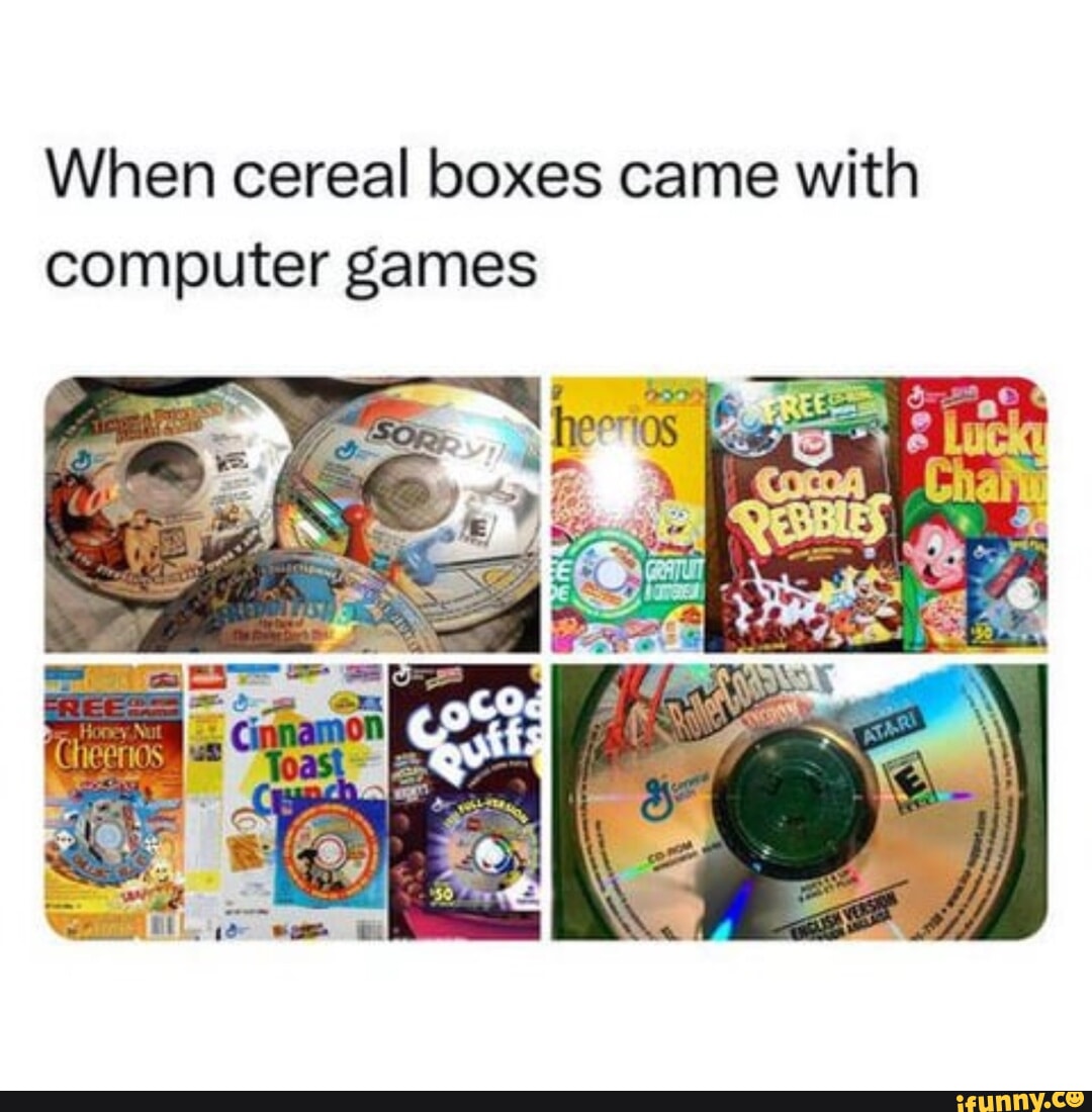 When cereal boxes came with computer games - iFunny