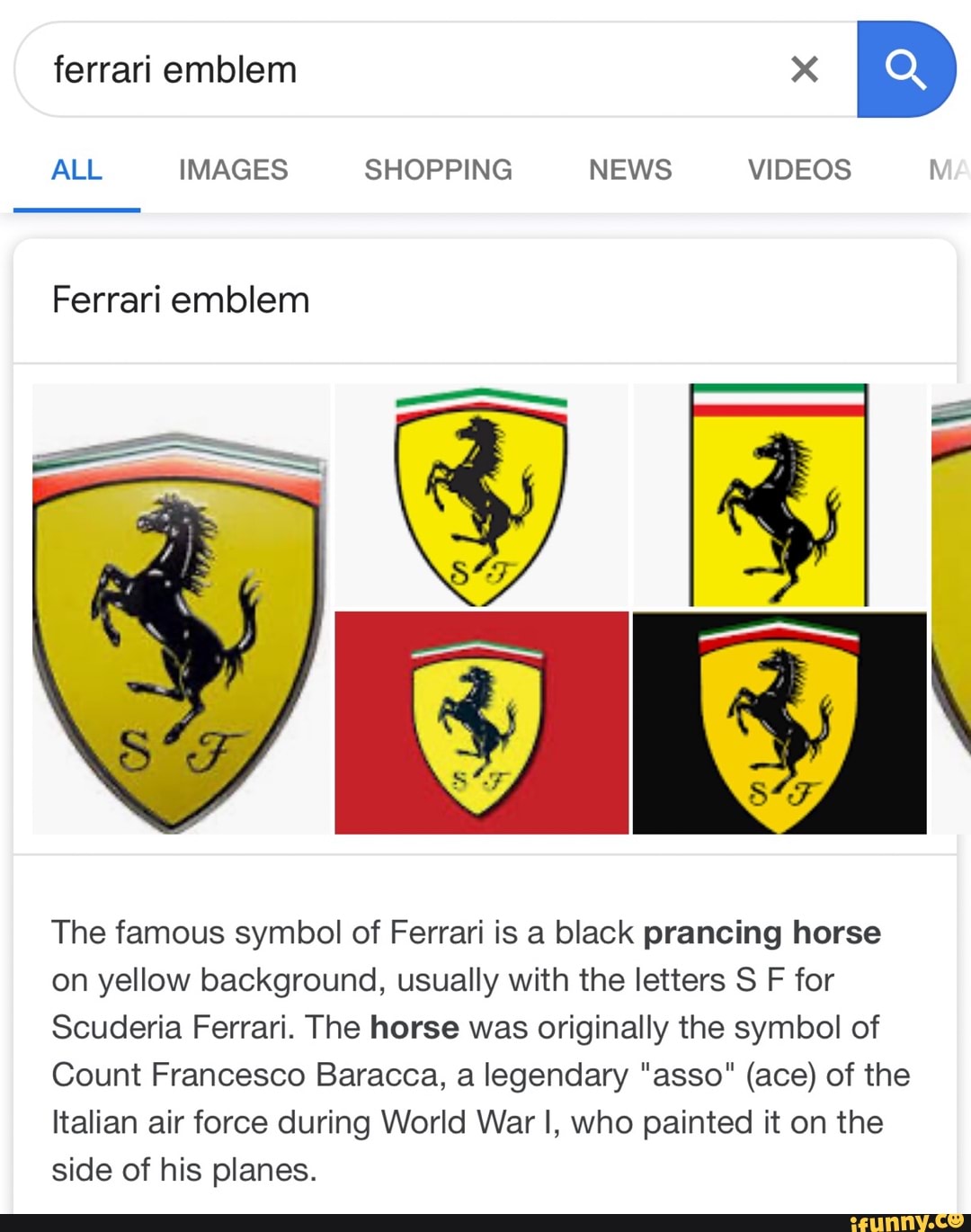 ALL IMAGES SHOPPING NEWS VIDEOS h Ferrari emblem The famous symbol of ...