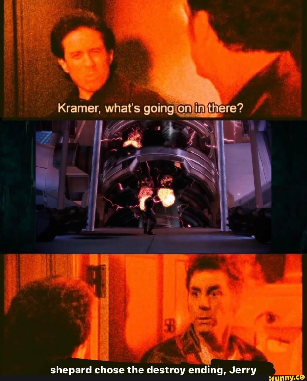 Kramer, what's going shepard chose the destroy ending, Jerry - iFunny