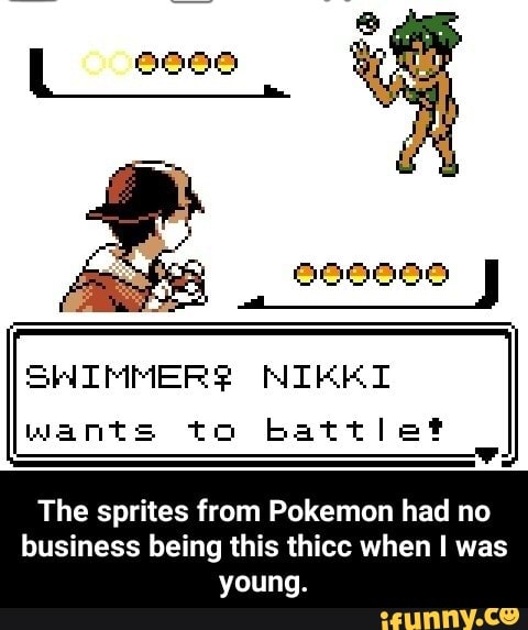 900000 SWIMMER? NIKKI Wants to bate? The sprites from Pokemon had no ...