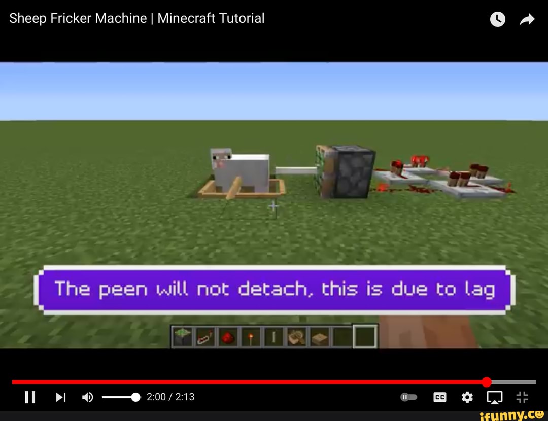 Poor 🐑 - Sheep Fricker Machine I Minecraft Tutorial The peen will not ...