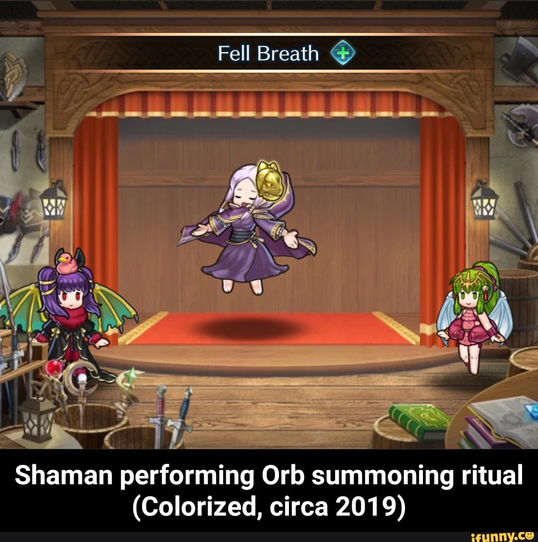 Fell Breath © Shaman performing Orb summoning ritual (Colorized, circa ...