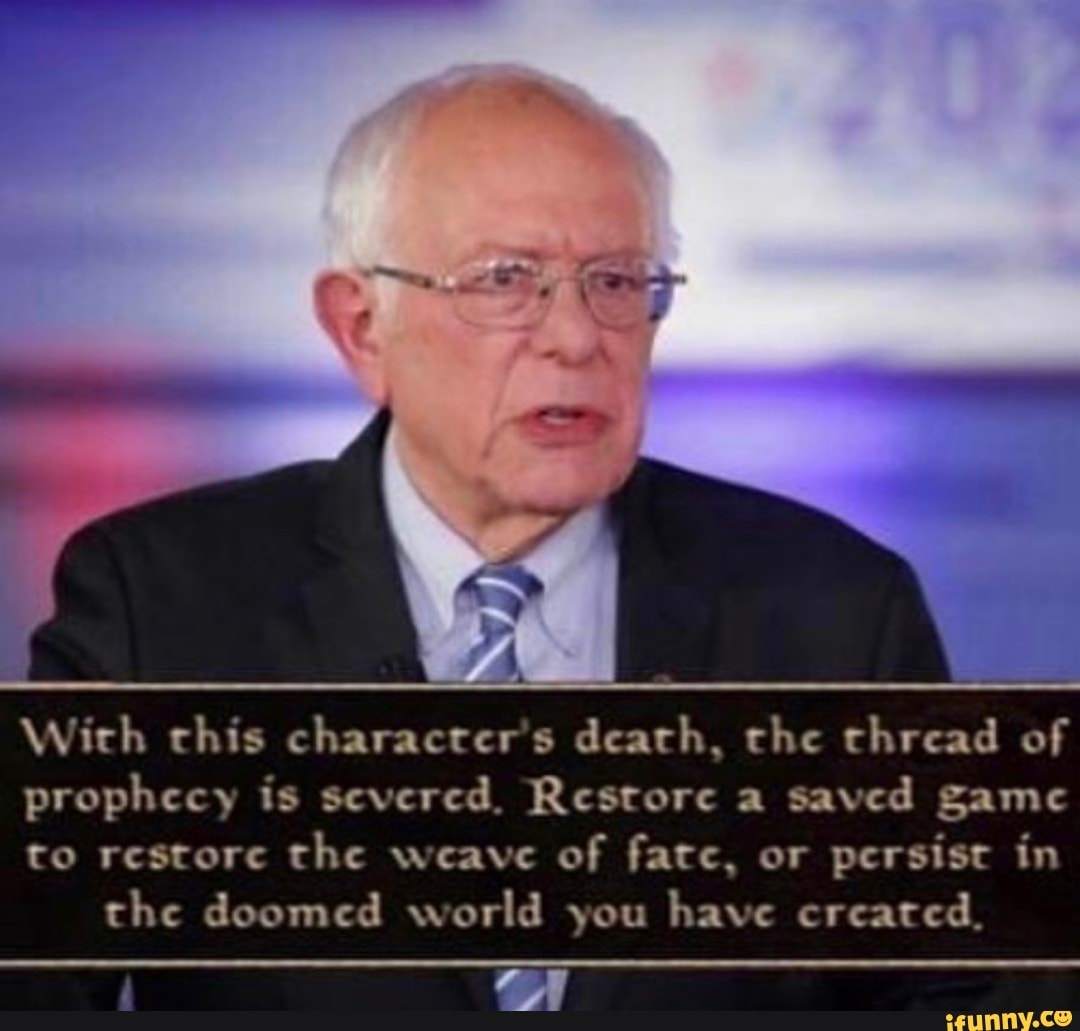 With chis character's death, the thread of prophecy is severed. Restore ...