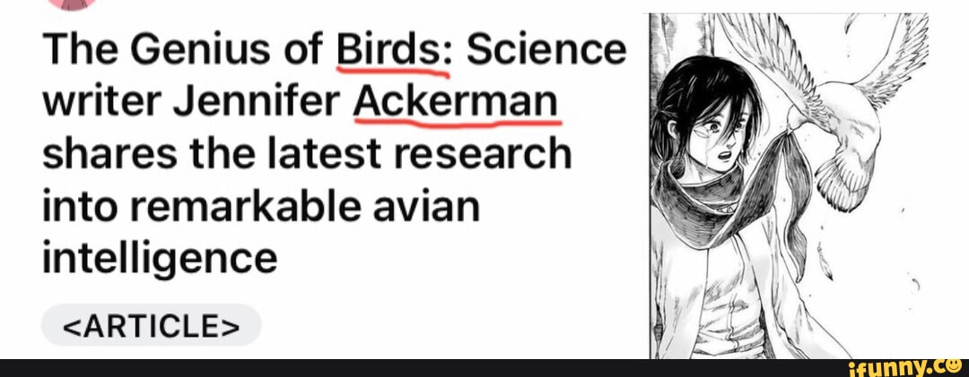 The Genius of Birds: Science writer Jennifer Ackerman shares the latest ...