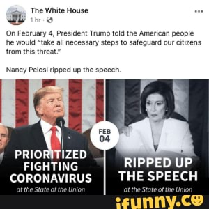 White House makes lame memes for FB. Another repost of Nanci ripping ...