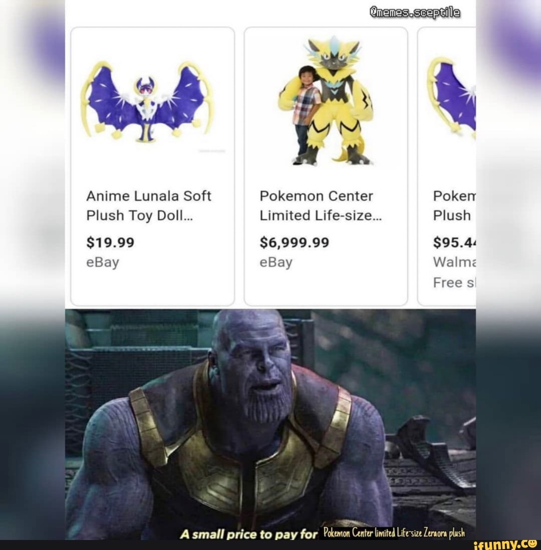 Anime Lunala Soft Pokemon Center Poke Plush Toy Doll... Limited Life ...