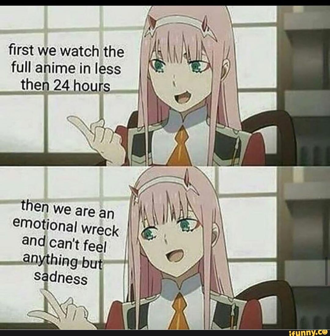 First we watch the full anime in less then 24 hours. then we are an ...