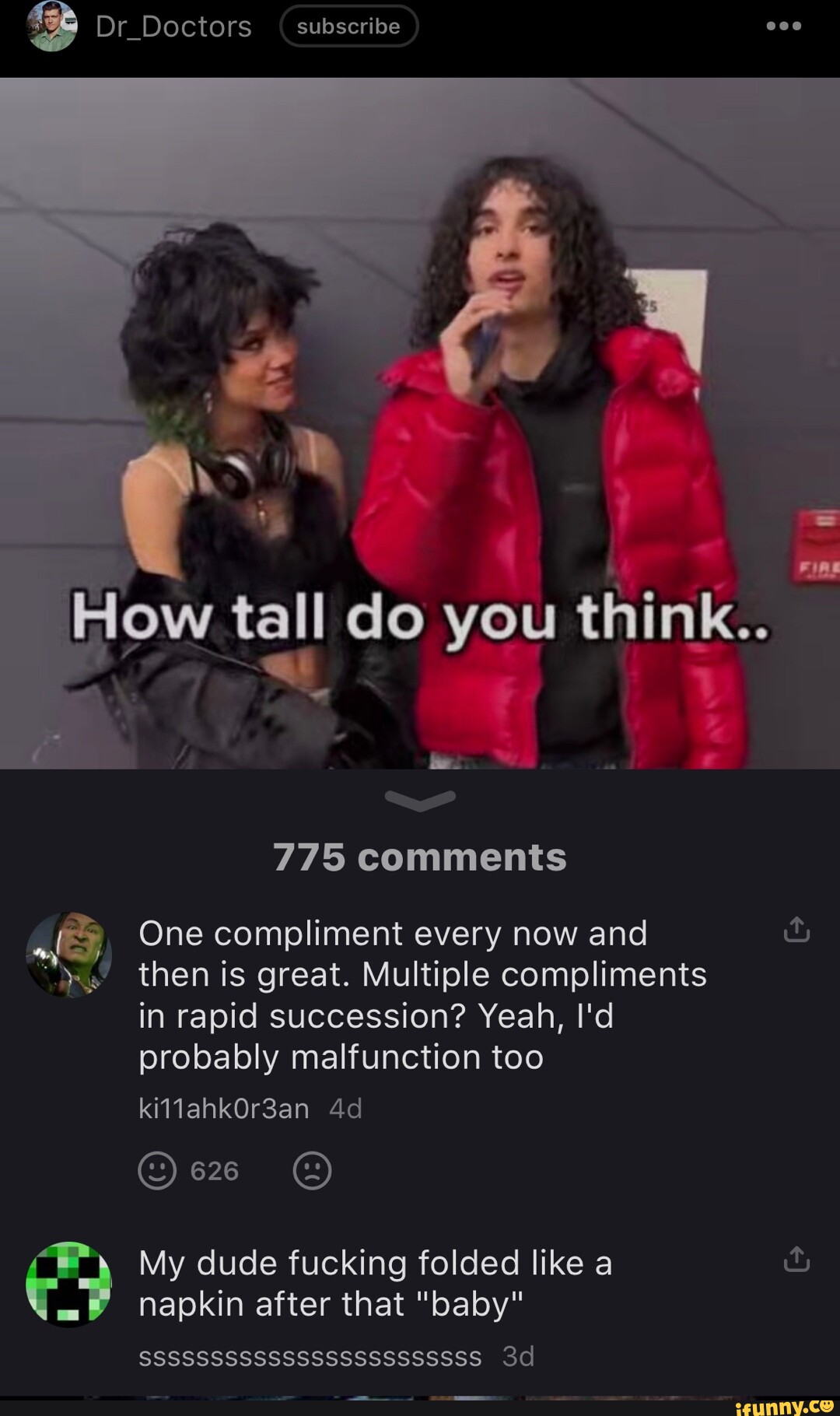 Dr_Doctors subscribe How tall do you think.. WA 775 comments One ...