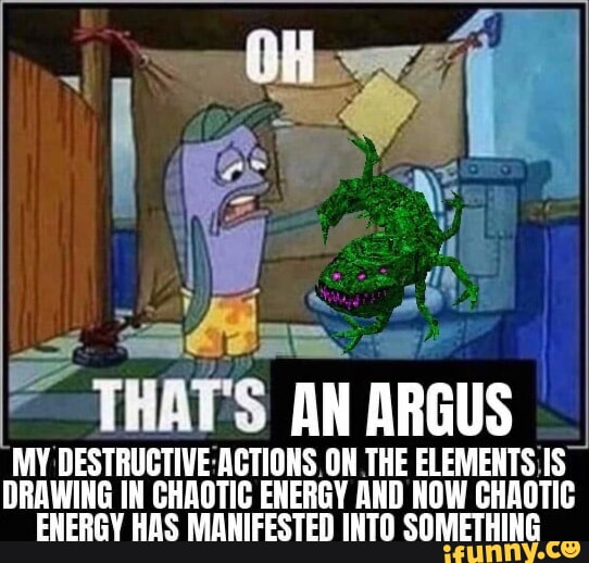 AN ARGUS MY DESTRUCTIVE ACTIONS ON THE ELEMENTS [S ORAWING IN CHAOTIC ...