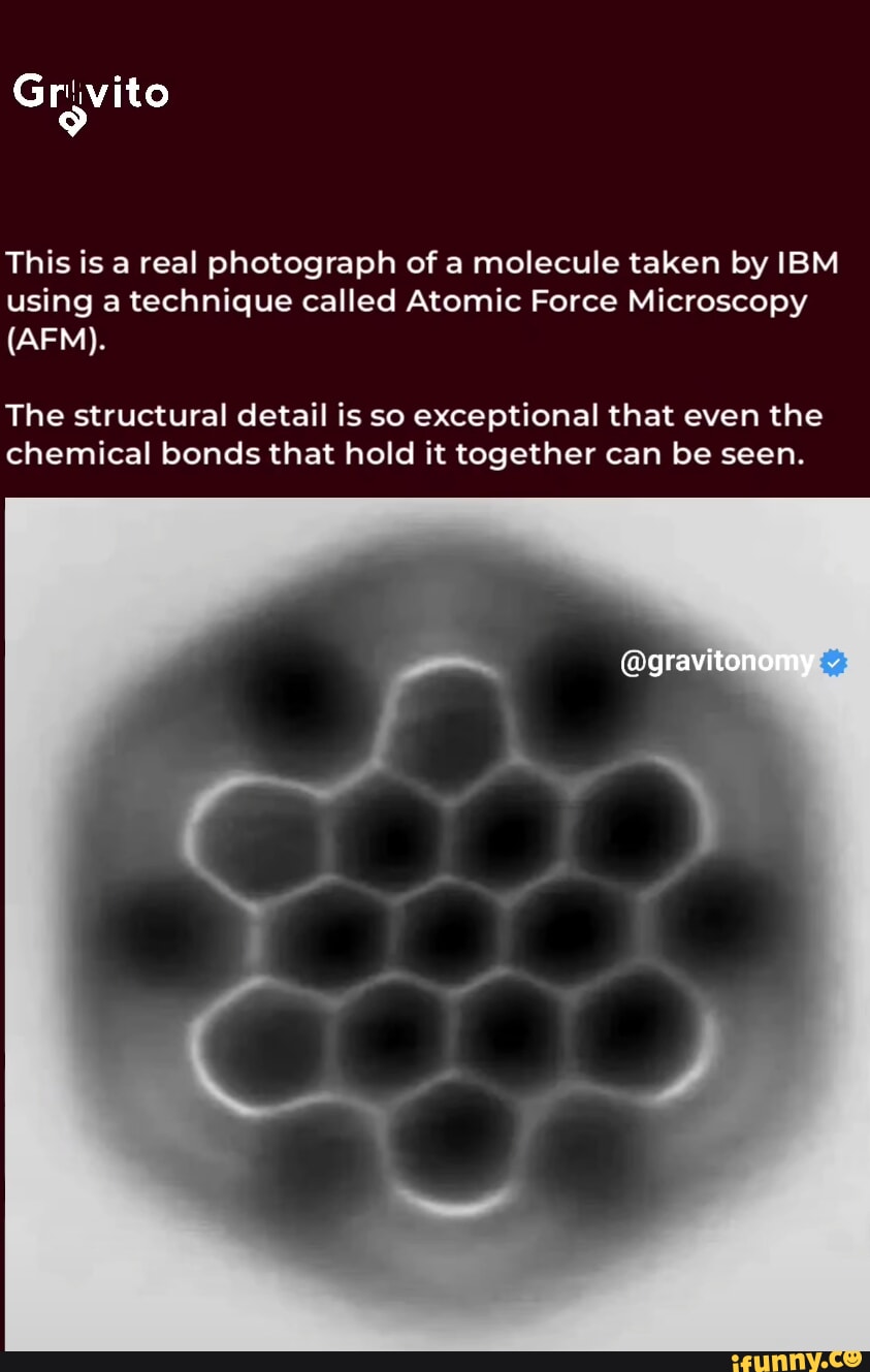 Gryvito (AFM). This is a real photograph of a molecule taken by IBM ...