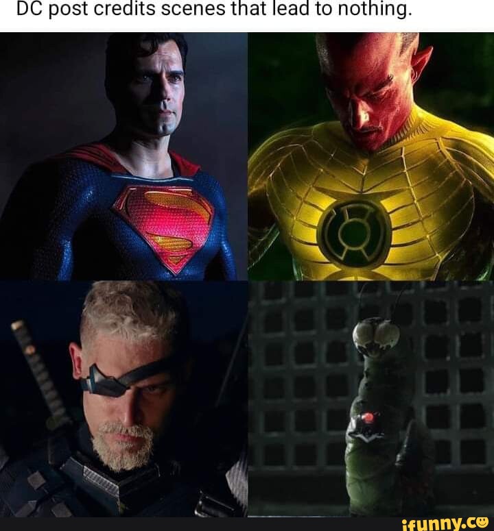 DC post credits scenes that lead to notning. - iFunny