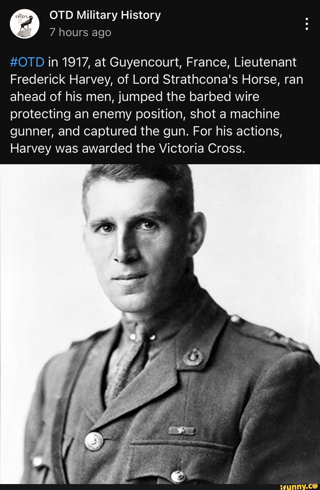 OTD Military History 7 hours ago #OTD in 1917, at Guyencourt, France ...