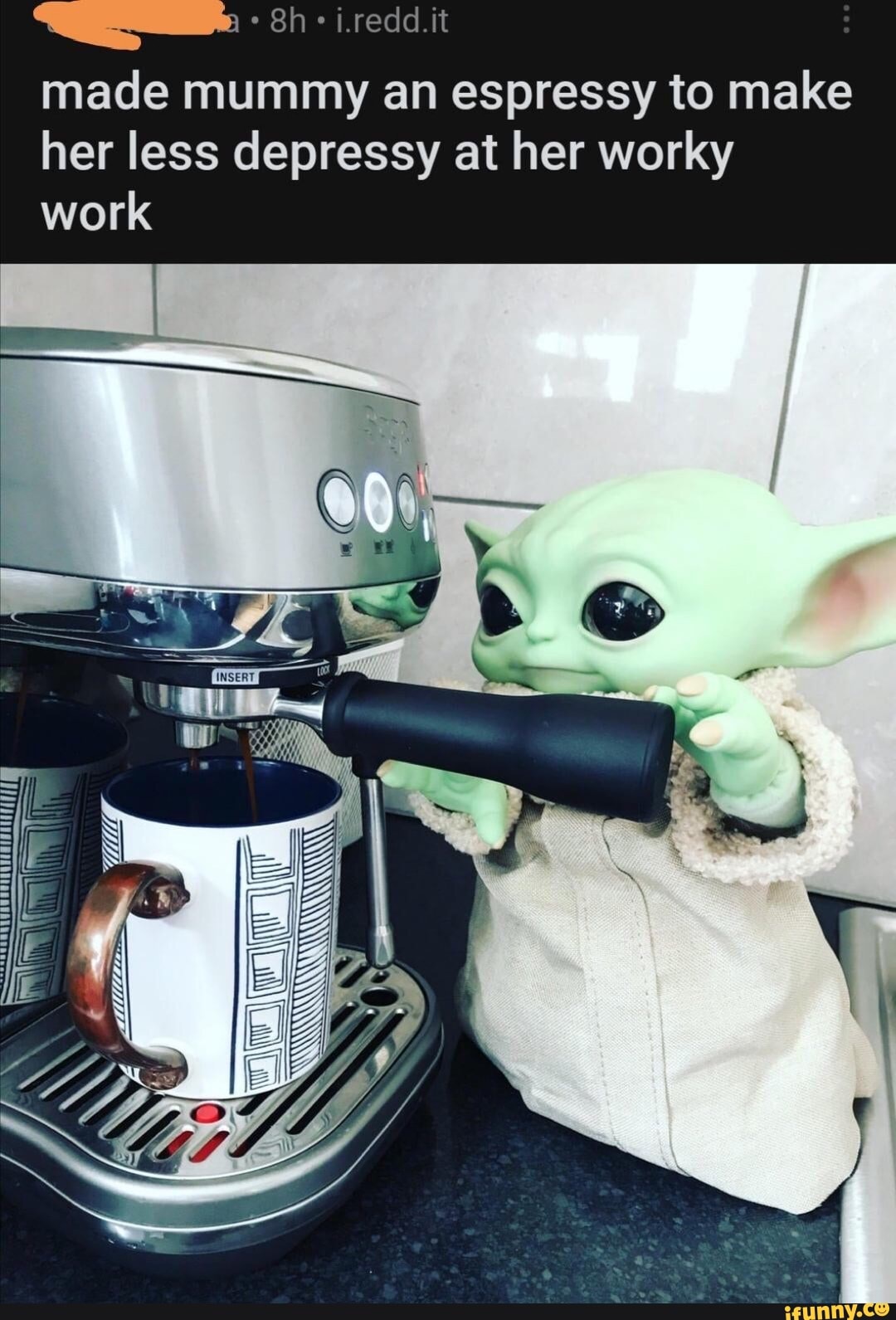 ° made mummy an espressy to make her less depressy at her worky work ...