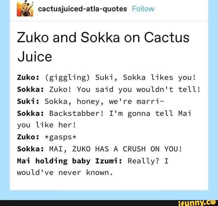 KK cactusjuiced-atla-quotes Follow Zuko and Sokka on Cactus Juice Zuko ...
