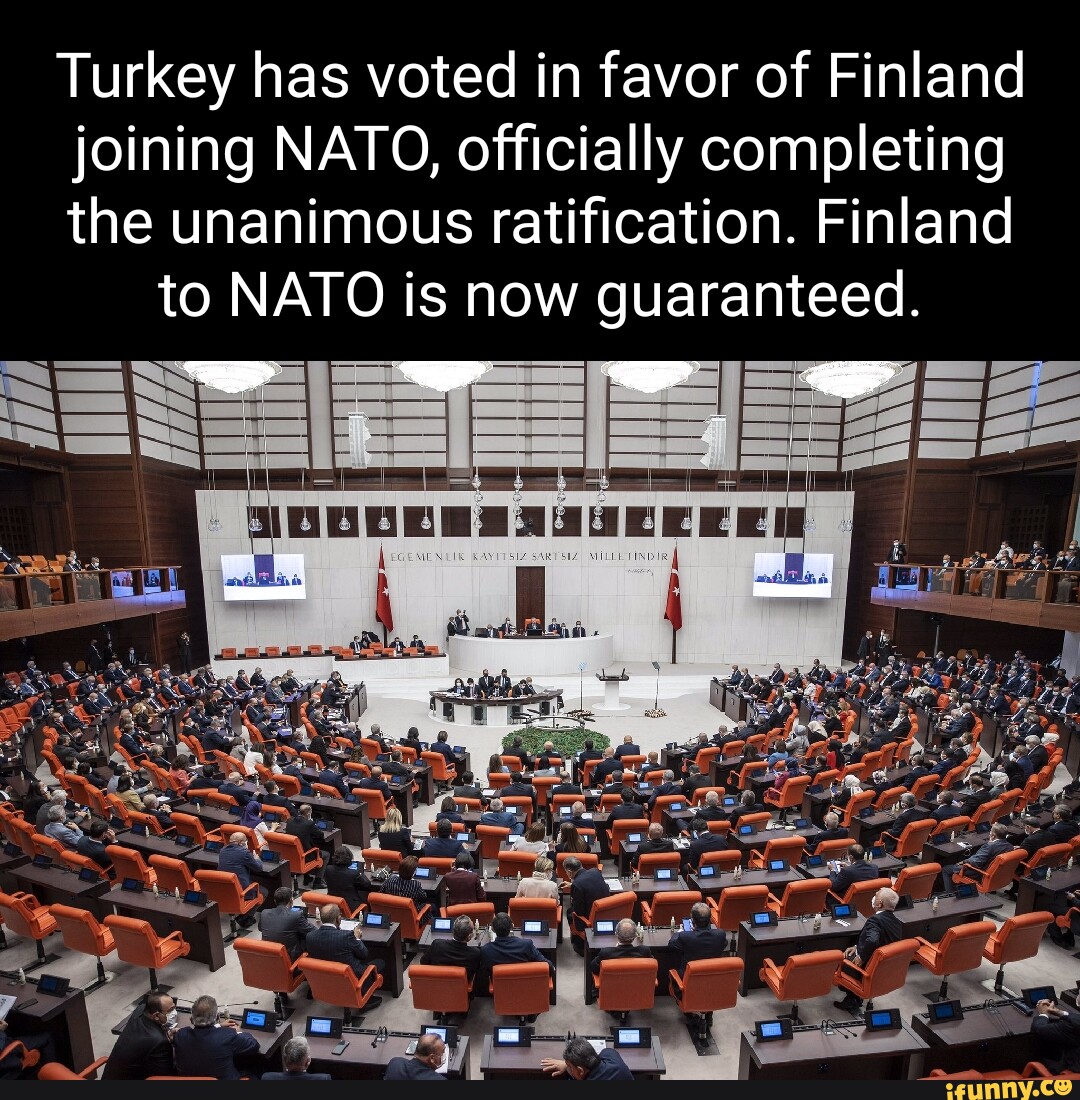 Turkey has voted in favor of Finland joining NATO, officially ...