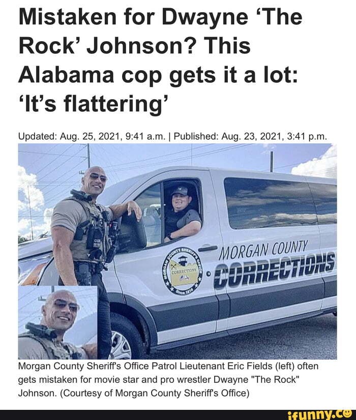Mistaken for Dwayne 'The Rock' Johnson? This Alabama cop gets it a lot ...