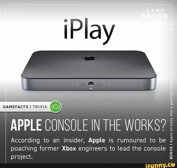GAMEFACTS I TRIVIA APPLE CONSOLE IN THE WORKS? According to an insider ...