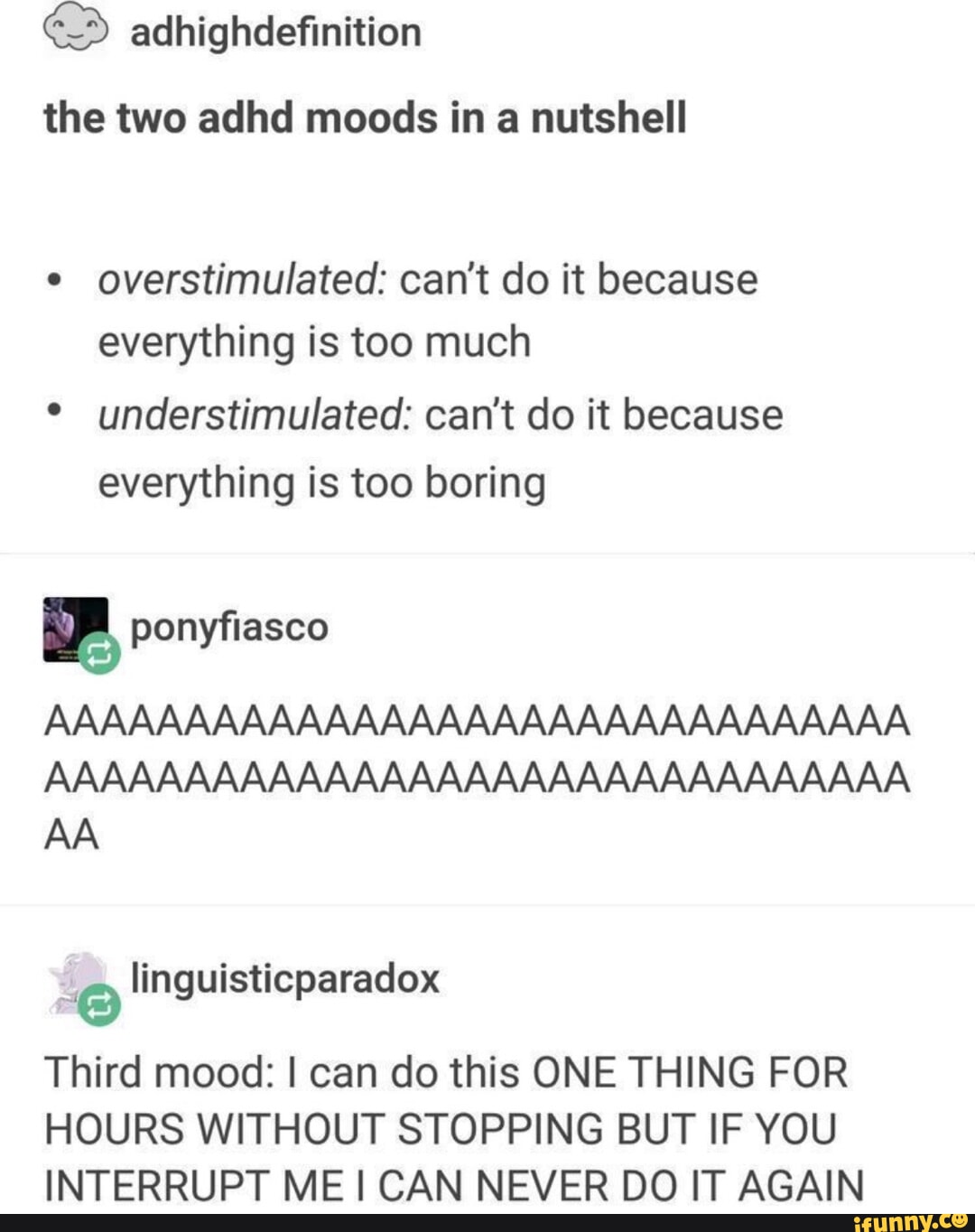 E> adhighdefinition the two adhd moods in a nutshell overstimulated ...