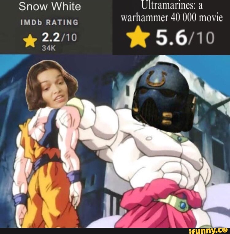 Snow White Ultramarines: a warhammer 40 000 movie IMDb RATING - iFunny