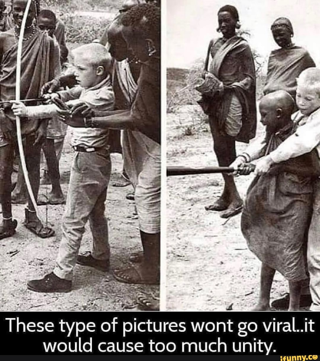 It These type of pictures wont go viral..it would cause too much unity ...