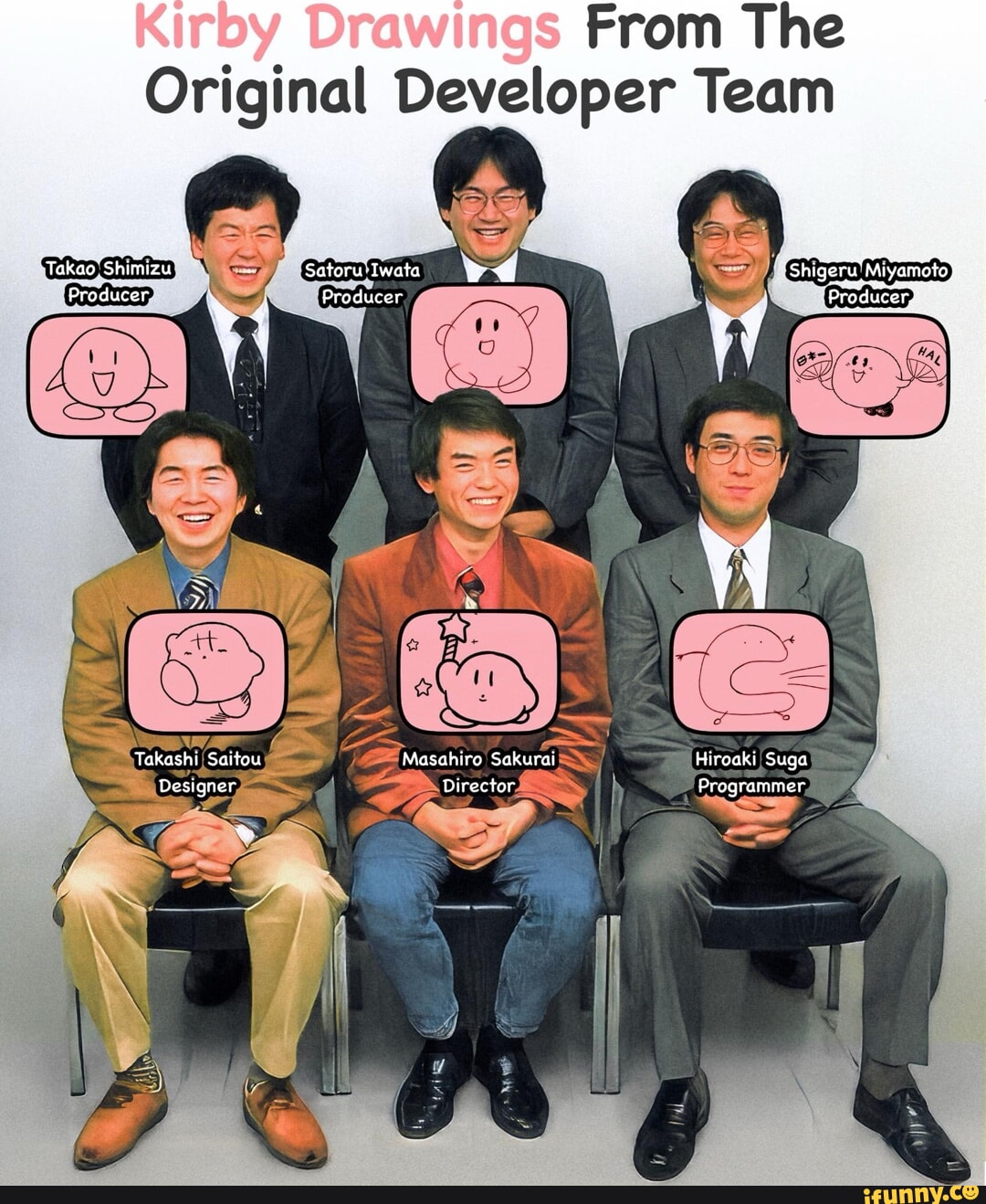 Kirby Drawings From The Original Developer Team Takao, Shimizu Satoru ...