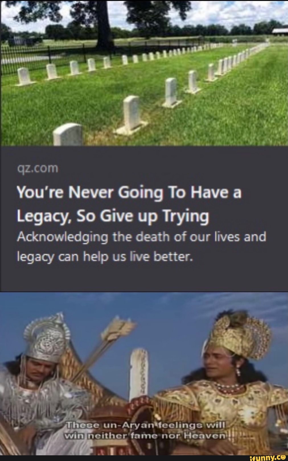 You're Never Going To Have a Legacy, So Give up Trying Acknowledging ...