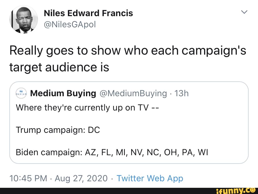 I Niles Edward @NilesGApol Francis @NilesGApol Really goes to show who ...