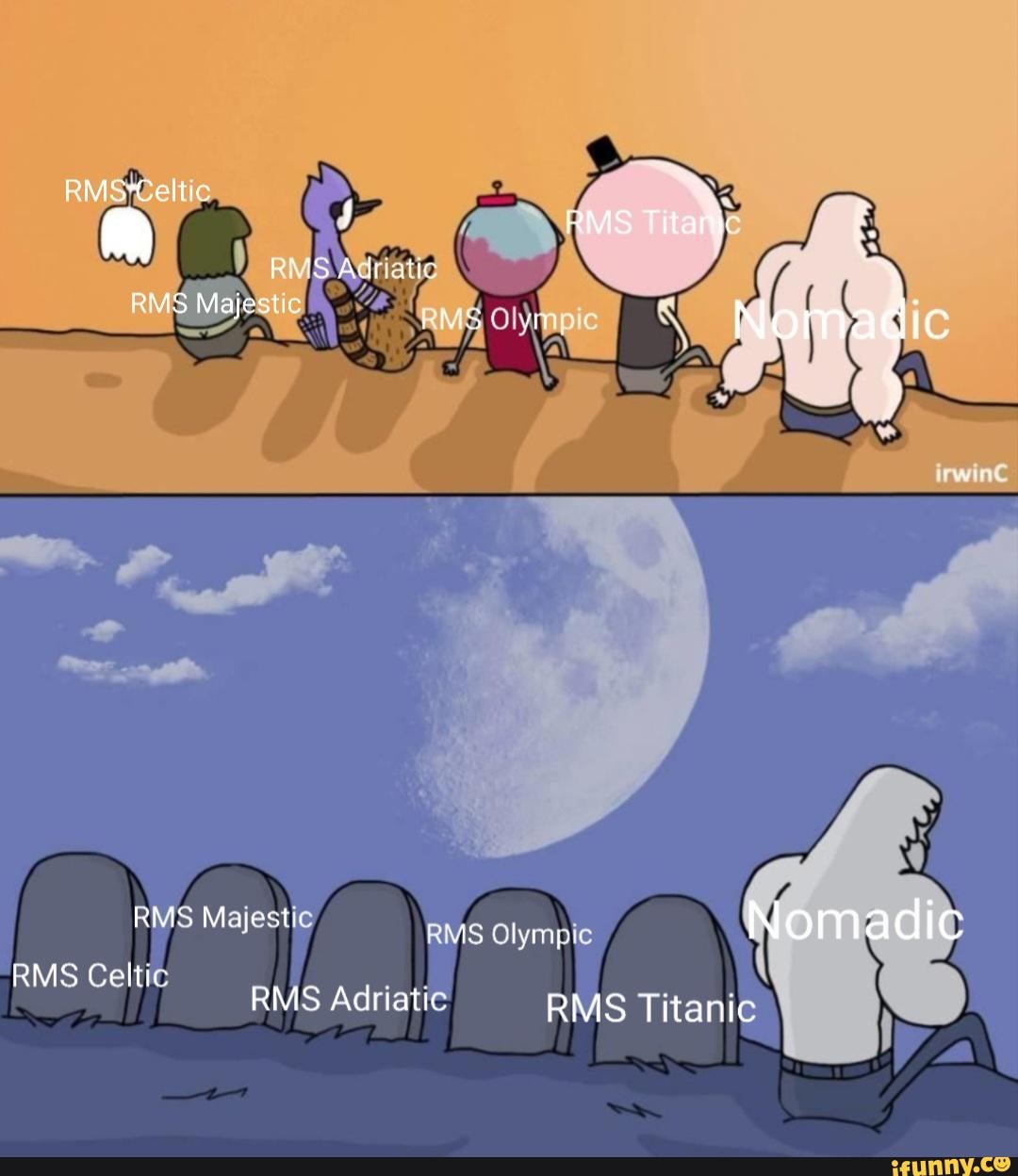 RMS Majestic RMS Celtic RMS Olympic RMS Adriatic RMS Titanic - iFunny