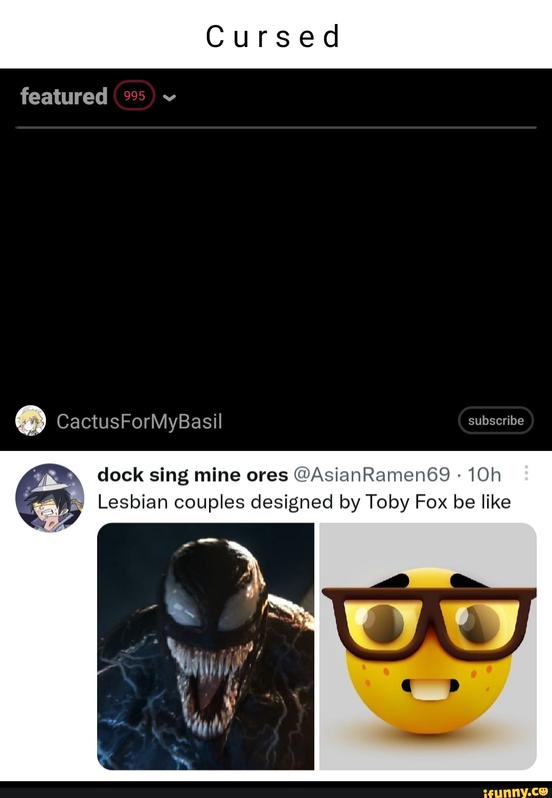 Cursed featured CactusForMyBasil subscribe dock sing mine ores ...