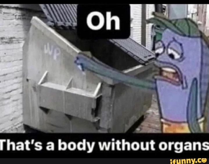 Hat's a body without organs - iFunny