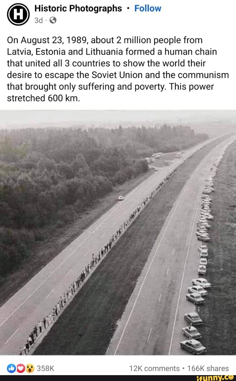 Historic Photographs Follow On August 23, 1989, about 2 million people ...