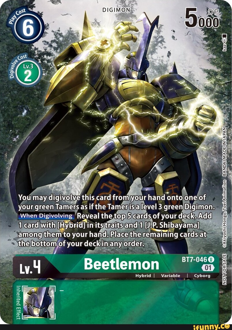 Cot DIGIMON You may digivolve this card from your hand onto one of your ...