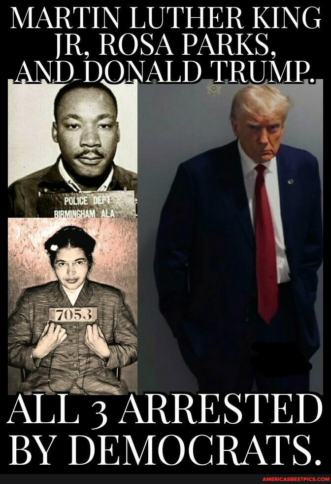 MARTIN LUTHER KING JR, ROSA PARKS, AND DONALD TRUMP. ALL ARRESTED BY ...