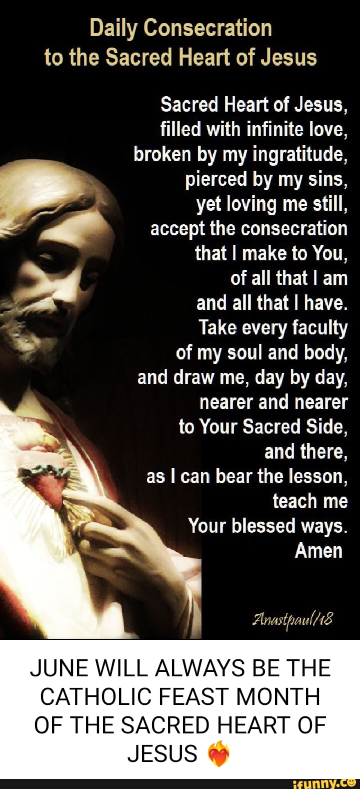 Daily Consecration to the Sacred Heart of Jesus Sacred Heart of Jesus ...