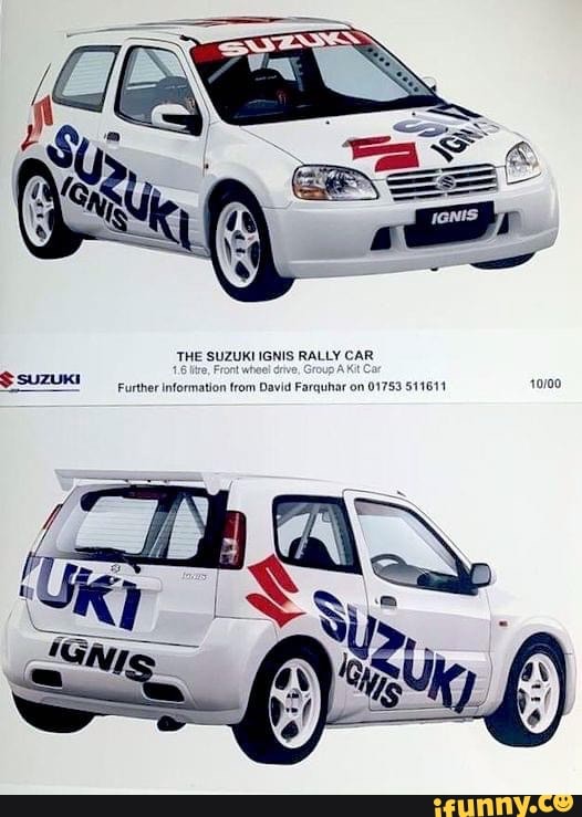 THE SUZUKI IGNIS RALLY CAR ener information from David Farquhar on OY ...