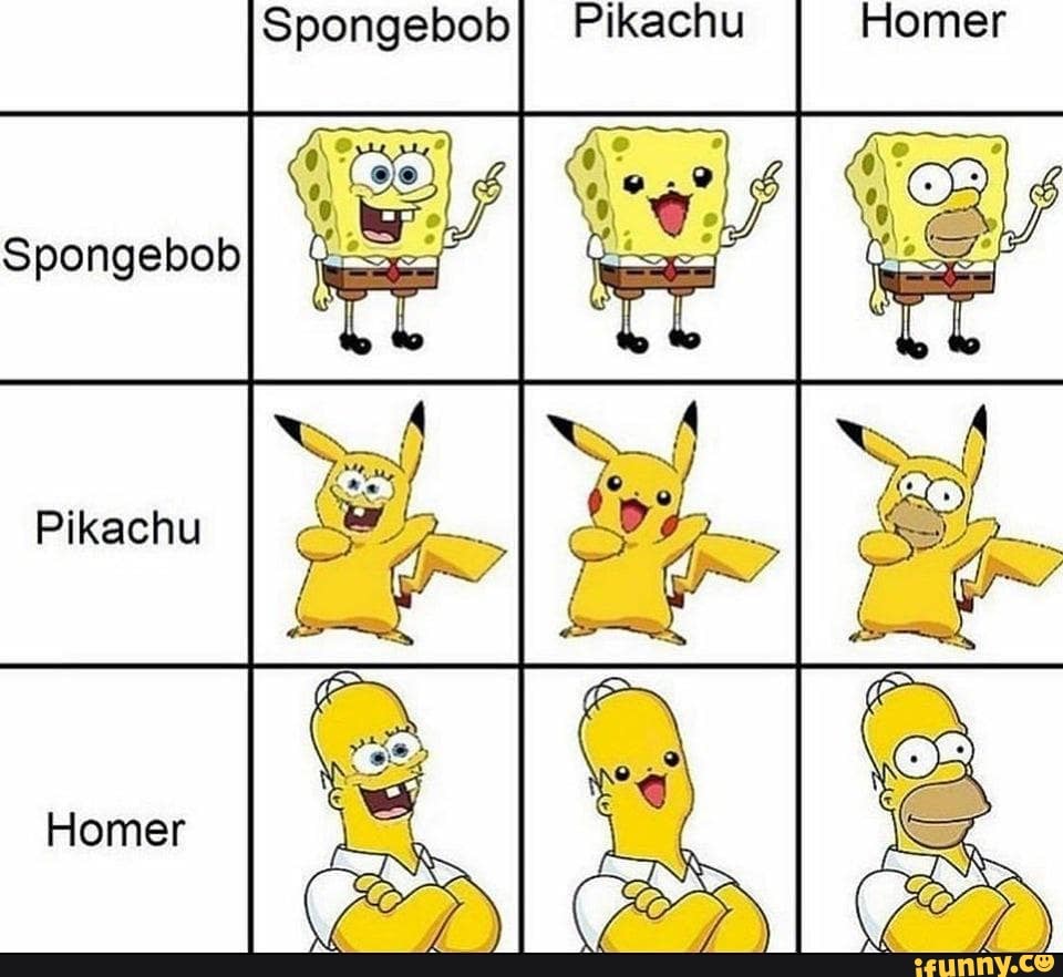 SpongebobI Pikachu Homer Spongebob Pikachu Homer - iFunny