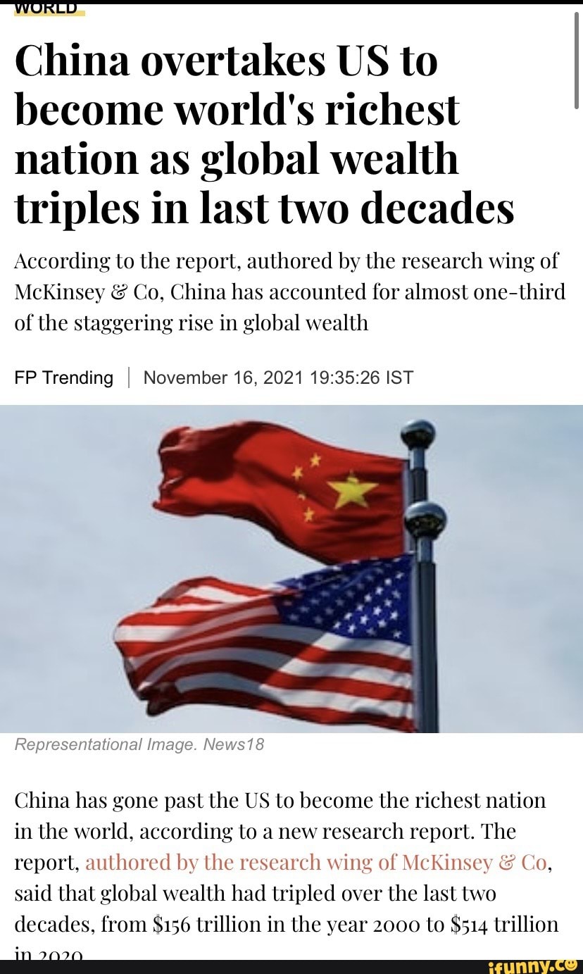 China overtakes US to become world's richest nation as global wealth ...