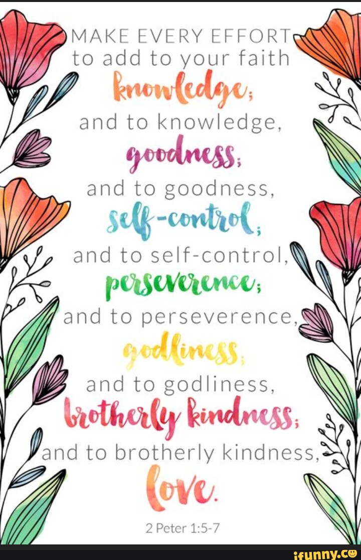 MAKE EVERY EFFORT to add to your faith and to knowledge, and to ...