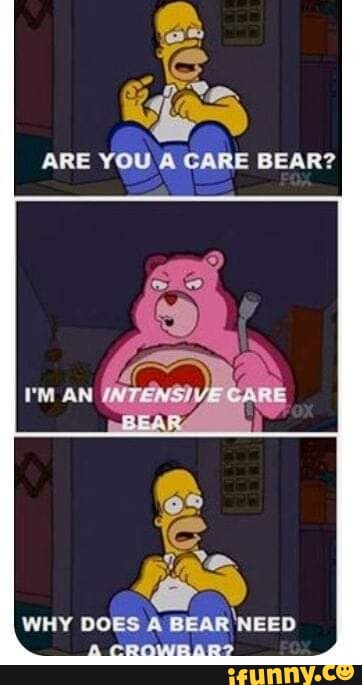 ARE YOU A CARE BEAR? WHY DOES A'BEAR NEED AR OR - iFunny