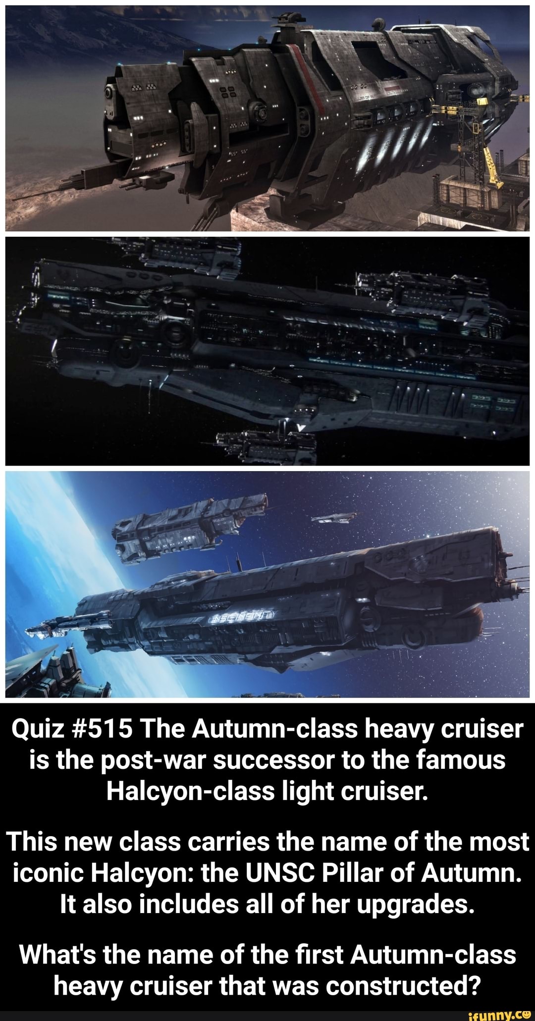 Quiz #515 The Autumn-class heavy cruiser is the post-war successor to ...