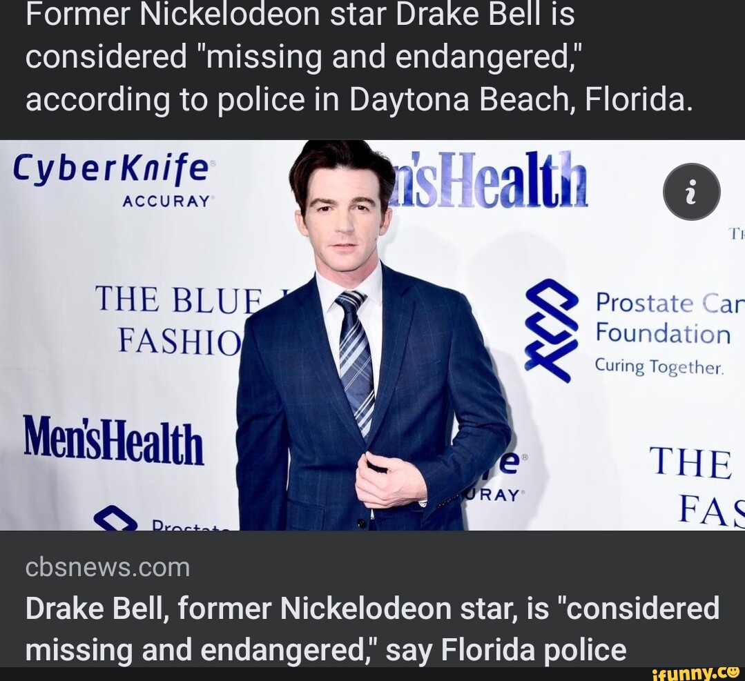 Former Nickelodeon star Drake Bell is considered "missing and ...