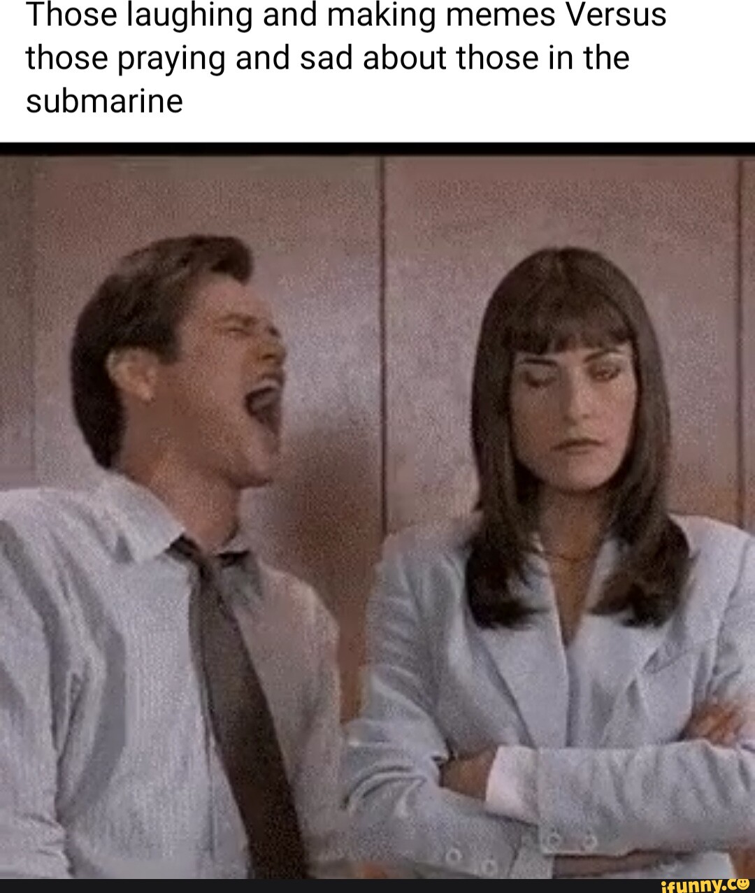 Those laughing and making memes Versus those praying and sad about ...