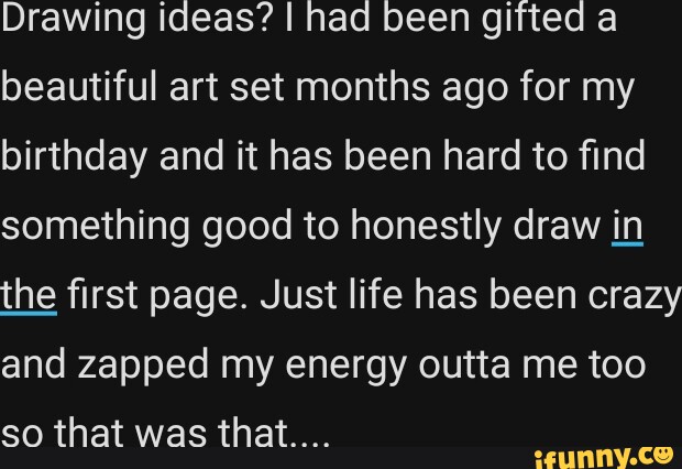 Drawing ideas? I had been gifted a beautiful art set months ago for my ...