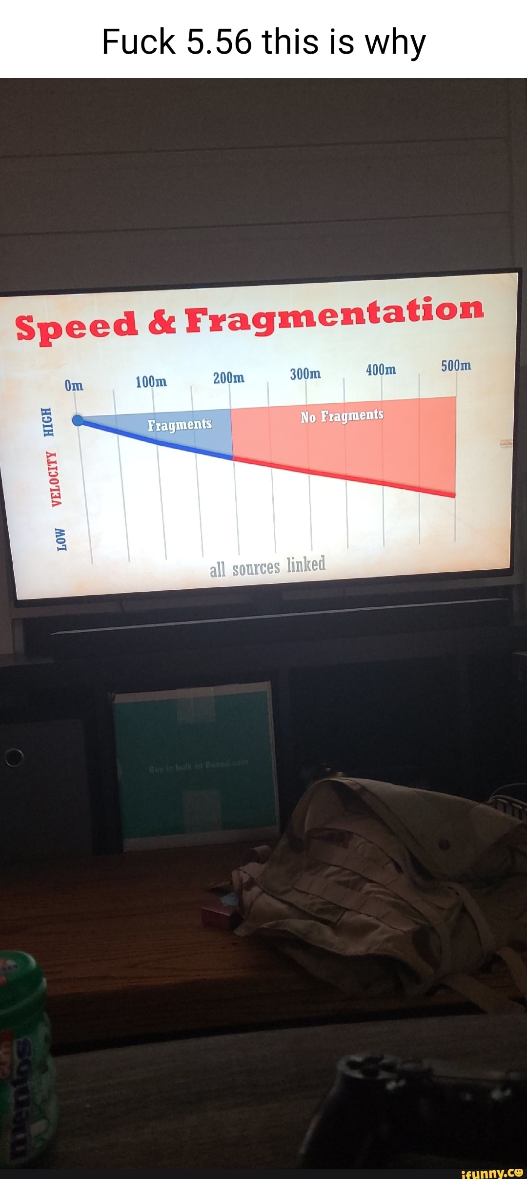 Fuck 5.56 this is why Speed & Fragmentation Om 100m 200m 300m 400m 500m ...
