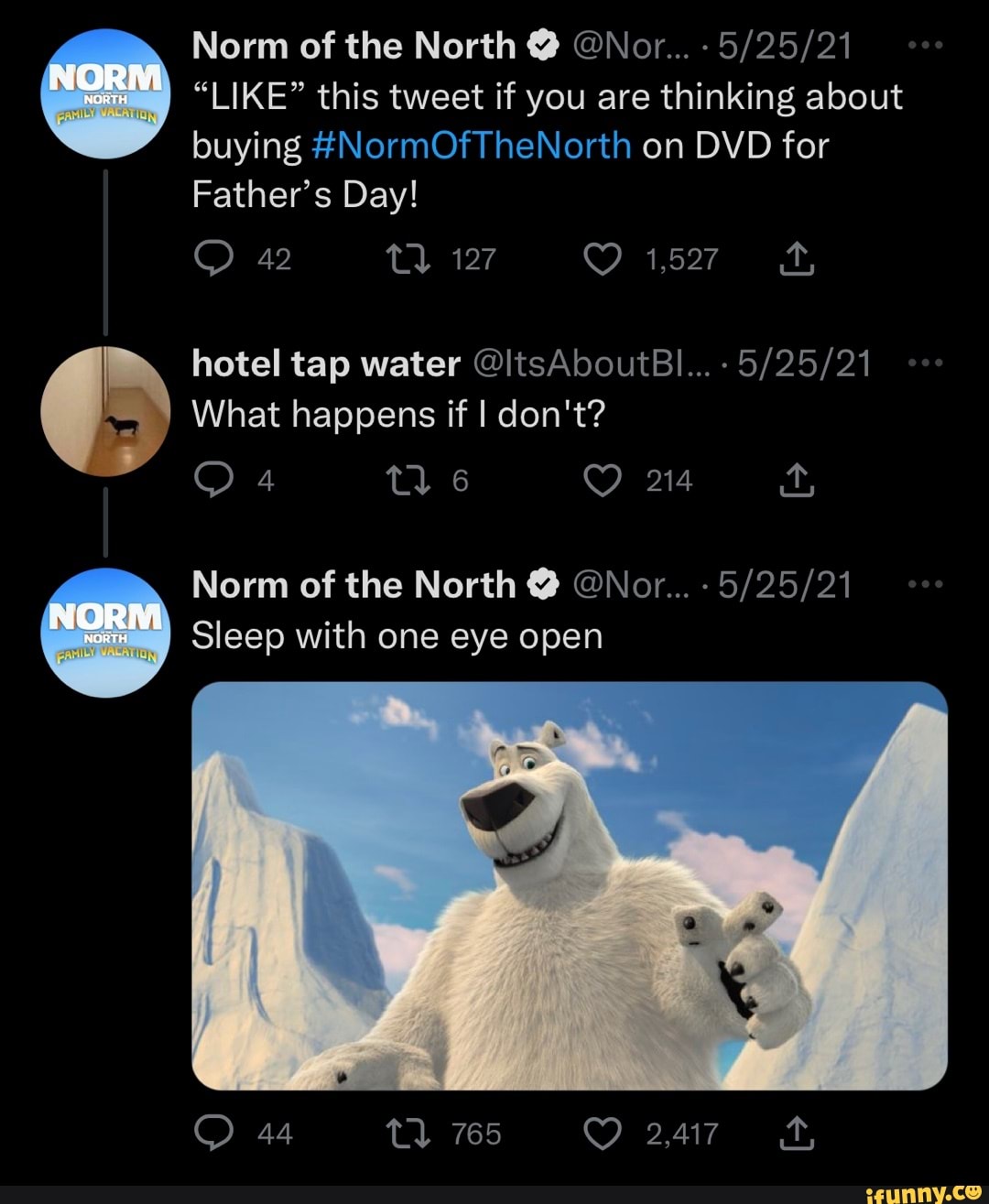Norm of the North @ @Nor... "LIKE" this tweet if you are thinking about ...