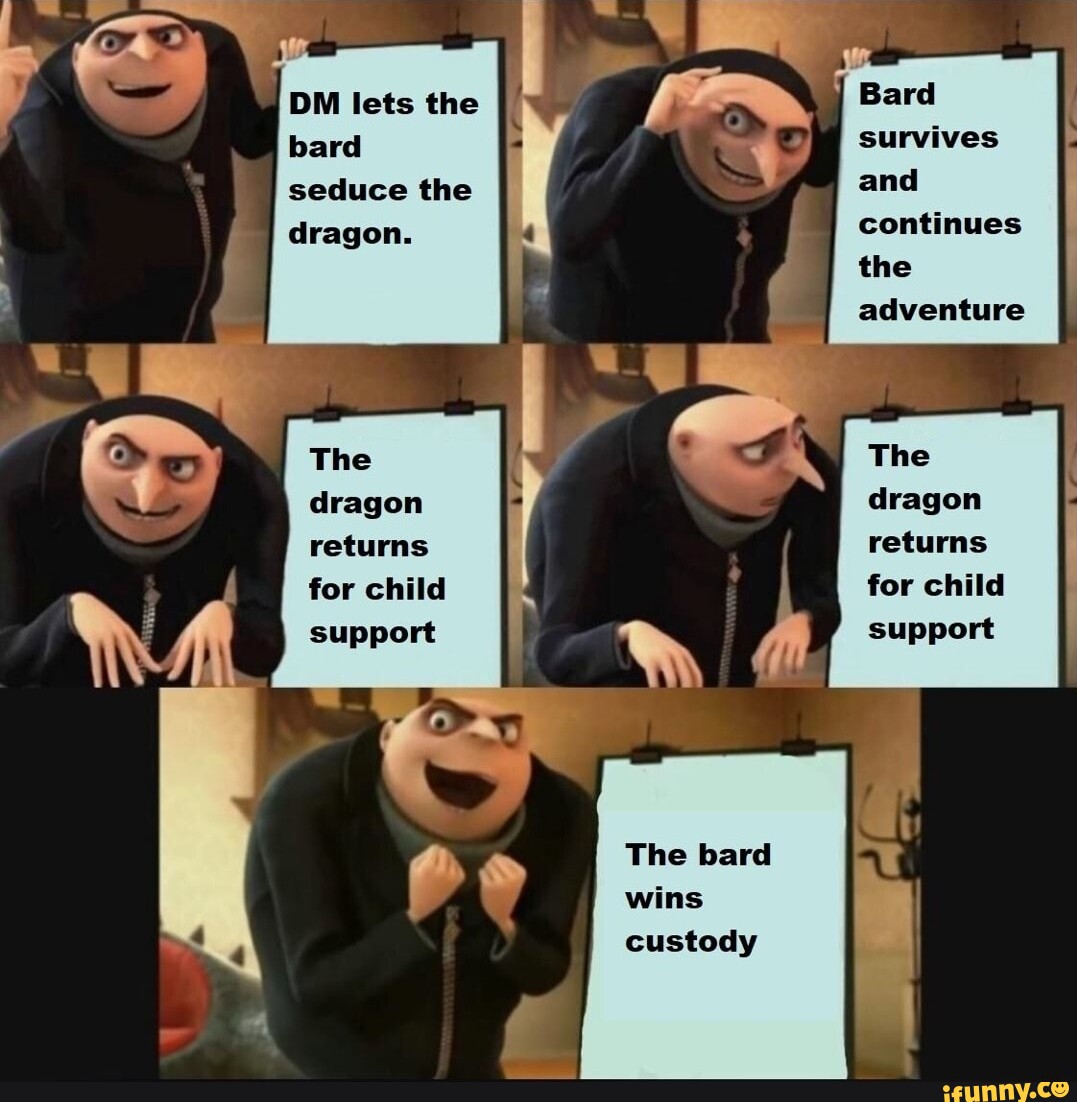 DM lets the bard seduce the dragon. The dragon returns for child ...