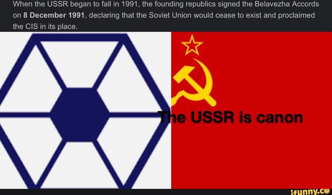 When the USSR began to fall in 1991, the founding republics signed the ...