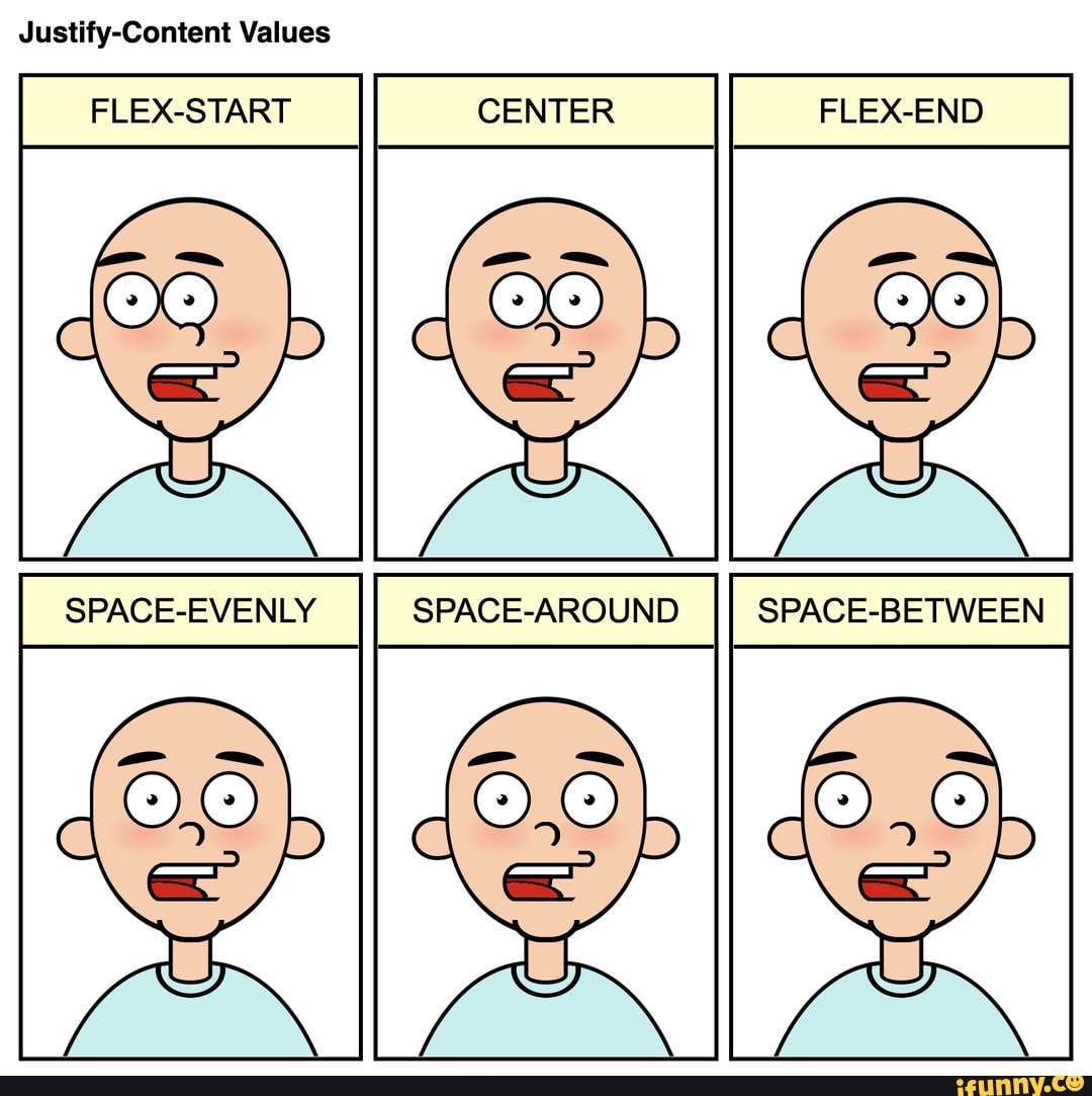 CSS Flex example - Justify-Content Values FLEX-START CENTER FLEX-END ...