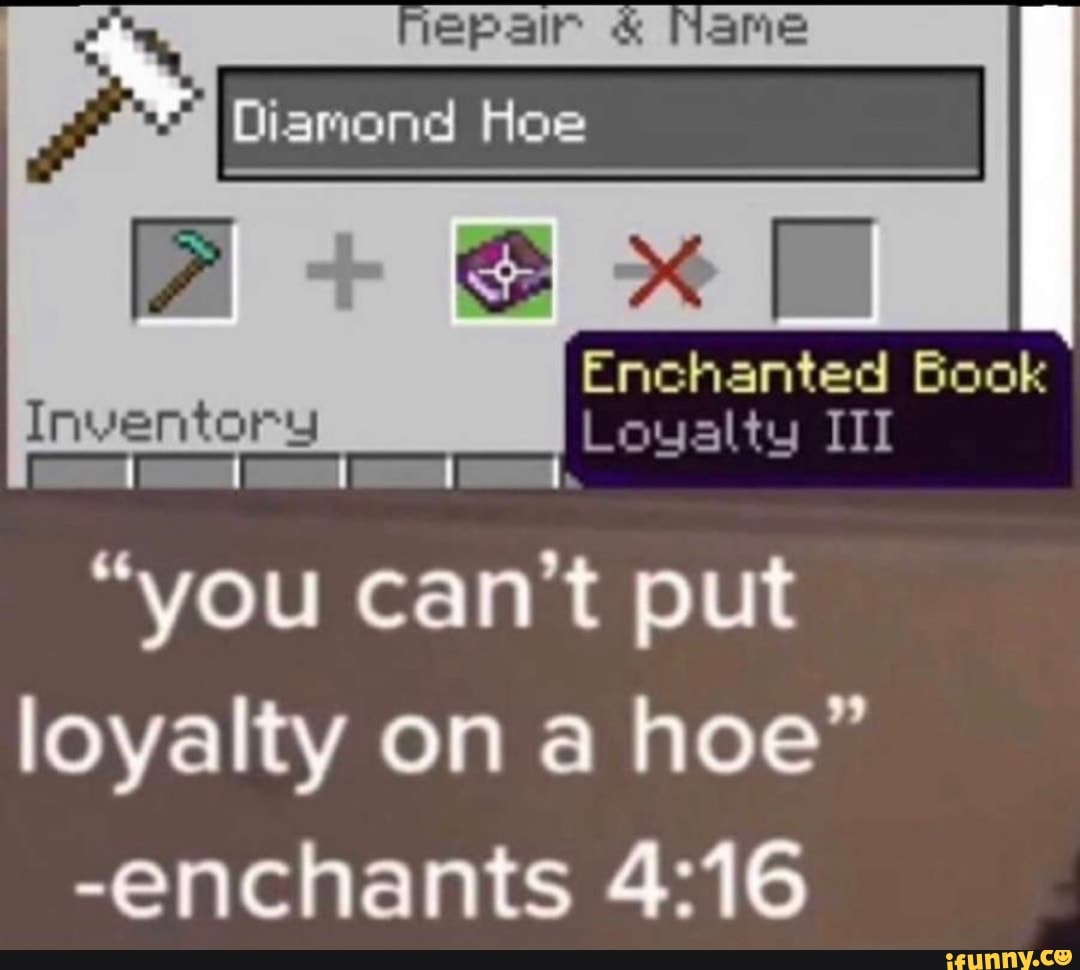 Ares Enchanted Book Inventory Loyalty III "you can't put loyalty on a ...