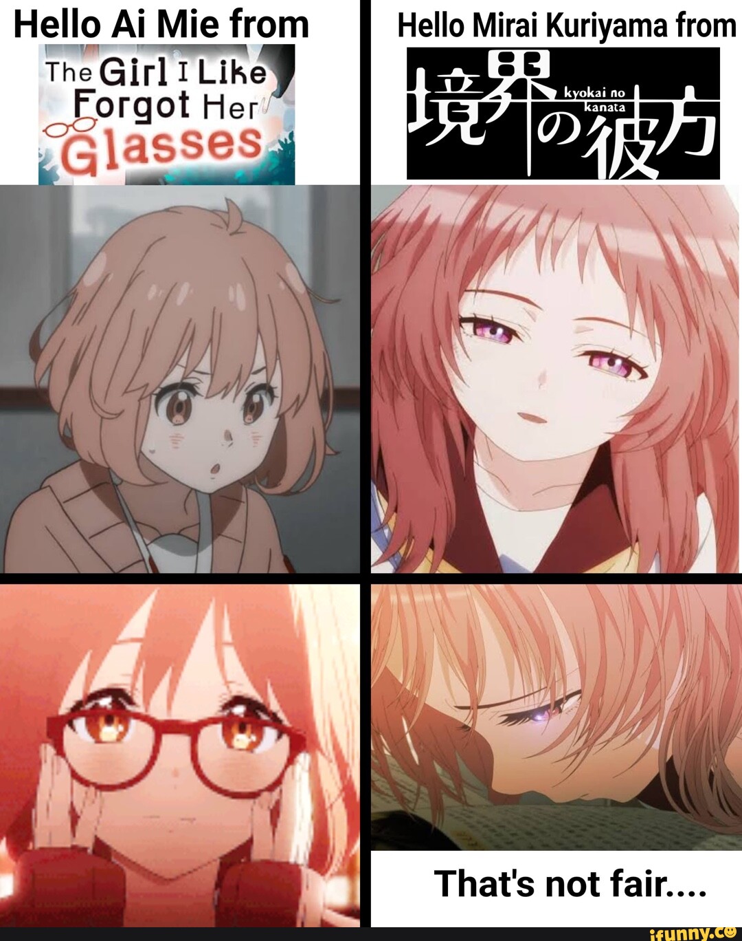 Hello Ai Mie from Hello Mirai Kuriyama from The Girl I Like I set Forgot Her -Glasses That's not ...